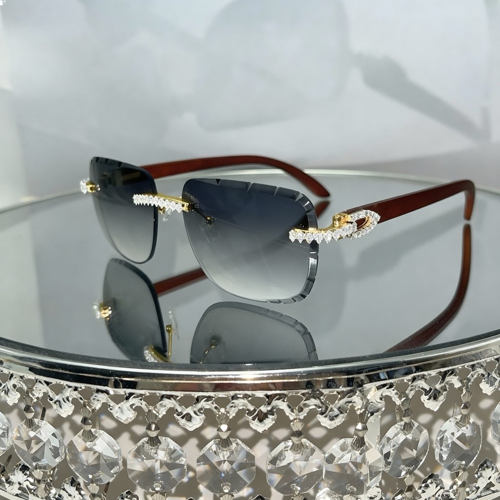 2025 Iced Out Diamond Rapper Sunglasses Men Women Lux… - Gem